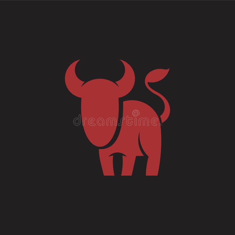 Simple bull logo stock vector. Illustration of drawing - 230695503