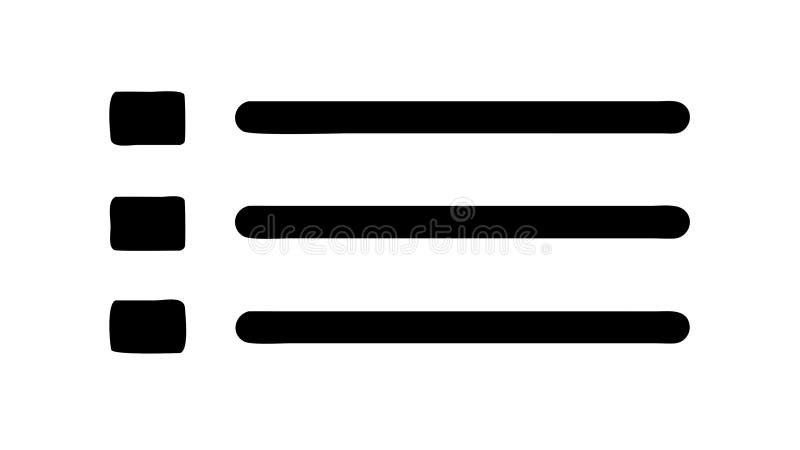 Simple Bulleted List Icon Vector, Information Organization, Vector ...