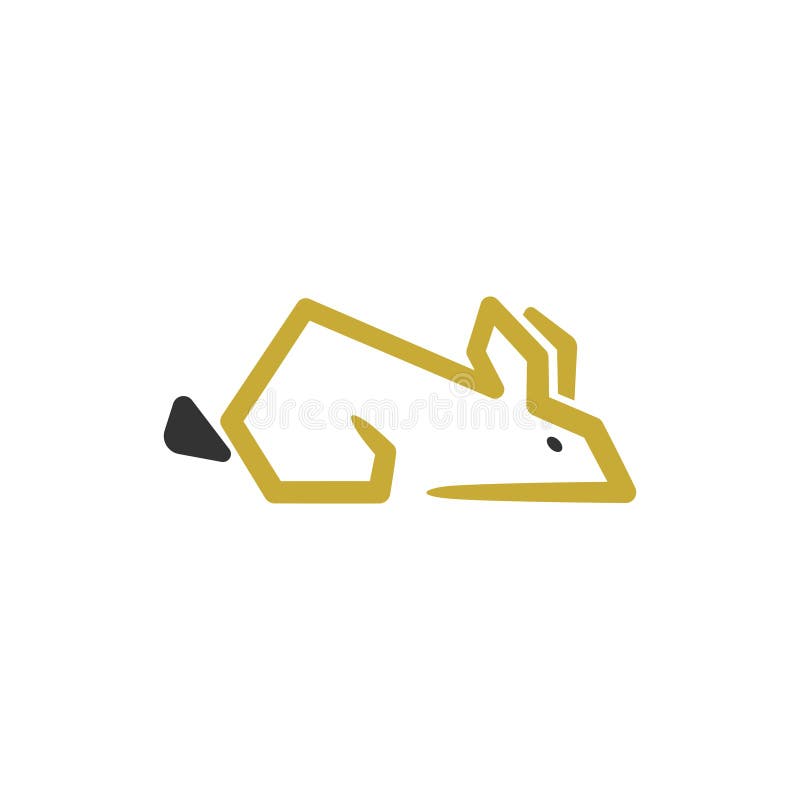 Simple Bunny Line Art Illustration Stock Vector - Illustration of ...