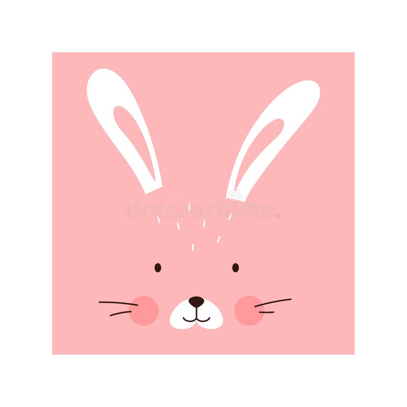 Simple bunny portrait stock vector. Illustration of adorable - 310650978