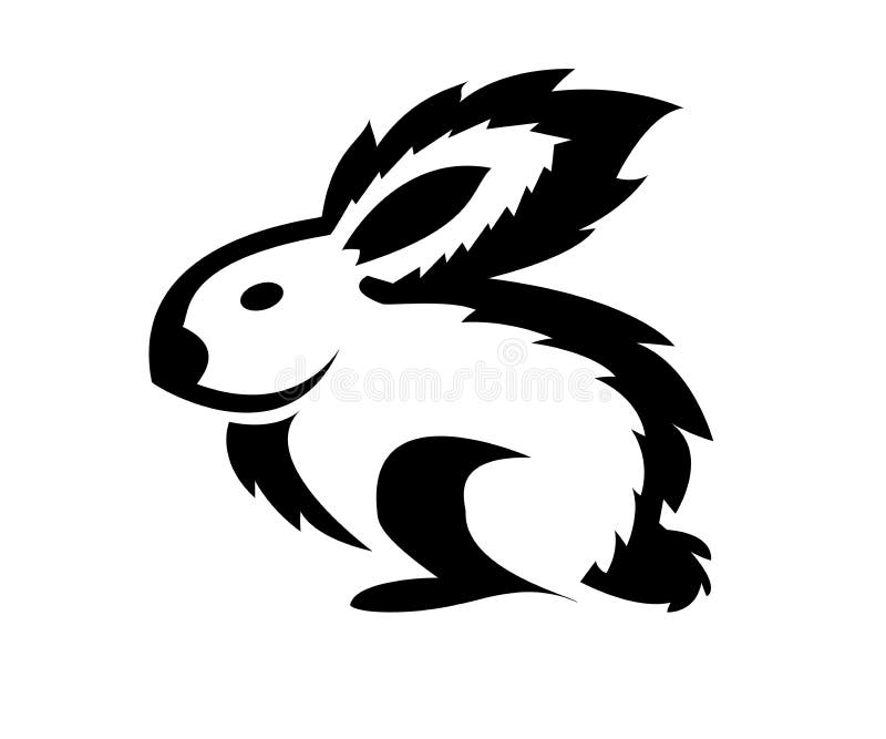 Simple Bunny Logo with Cute Bunny Head As the Icon Stock Vector ...