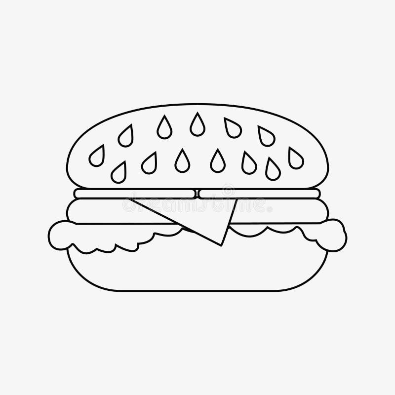Simple Burger icon stock illustration. Illustration of glass - 77817521