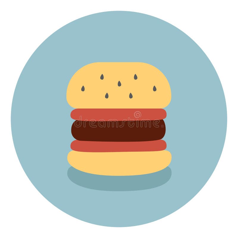 Simple burger stock vector. Illustration of vector, details - 86051451