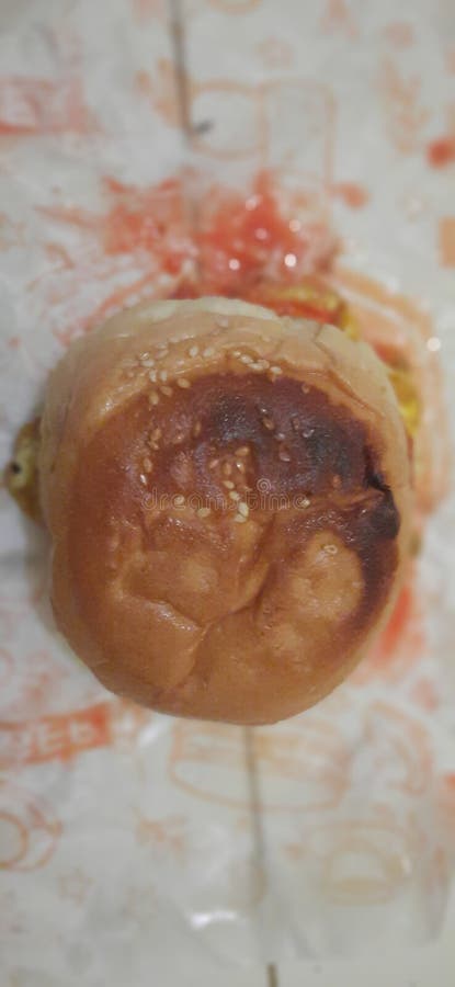 Simple Burger with Omelette Stock Image - Image of dairy, vegetable ...