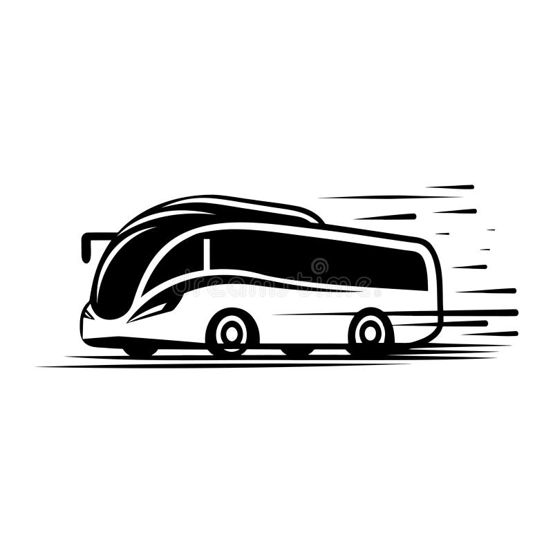 Simple Bus Logo. Vector Illustration Stock Vector - Illustration of ...