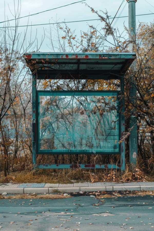 A Simple Bus Stop on the Side of a Road, Often Used As a Landmark or ...