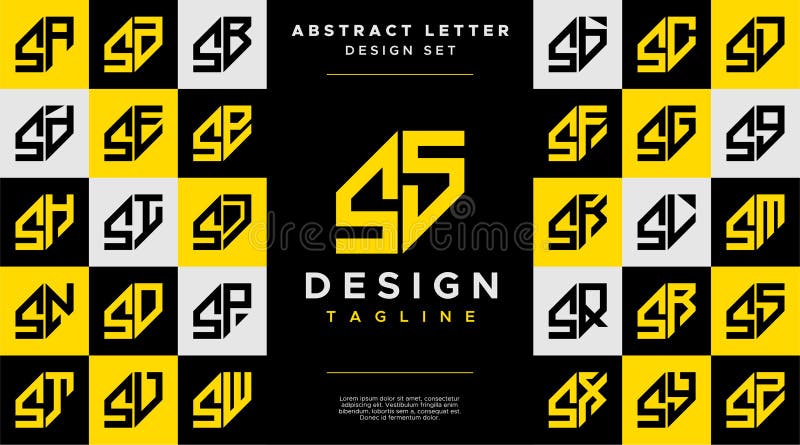 Simple Business Abstract Letter S SS Logo Design Set Stock Vector ... Simple Business Abstract Letter S SS Logo Design Set Stock Vector ...