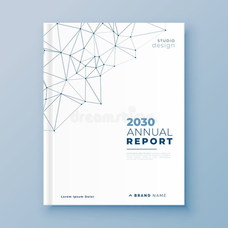 Simple Business Annual Report Layout with Low Poly Effect Stock Vector ...