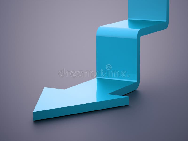 Simple Business Arrows Icon Rendered Stock Illustration - Illustration ...
