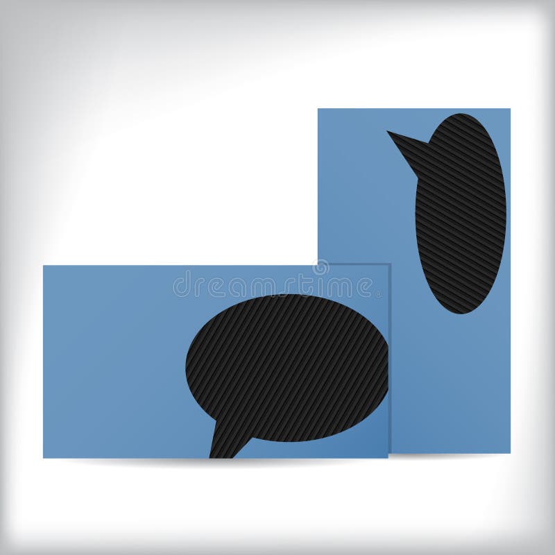 Simple Business Card Design with Speech Bubble Stock Vector ...