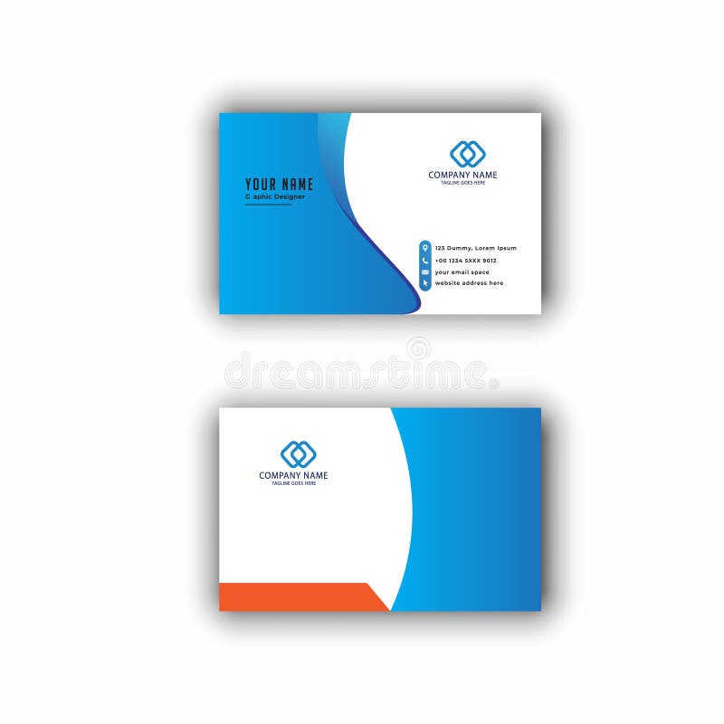 Simple Business Card Design Stock Vector - Illustration of gadget ...