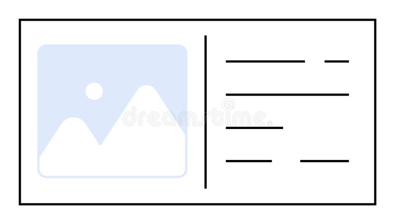 Simple Business Card Template with Image Placeholder and Text Layout ...