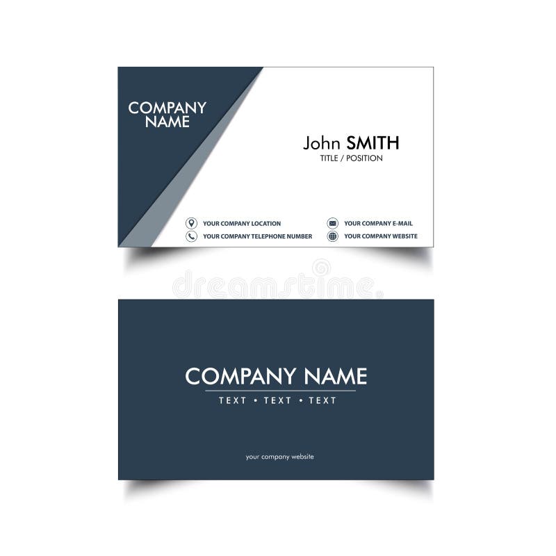 Simple Business Card Template Stock Vector - Illustration of card ...