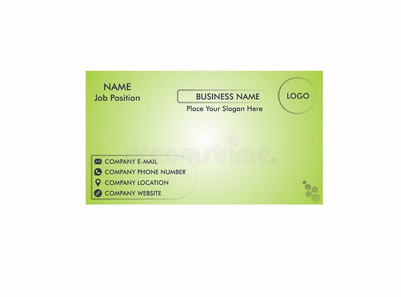 A Simple Business Card - One Side Stock Vector - Illustration of ...