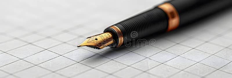 Simple Business Design Concept - Single Pen on White Canvas with ...