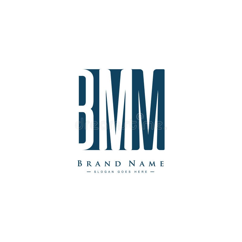 Simple Business Logo for Initial Letter BMM - Alphabet Logo Stock ...