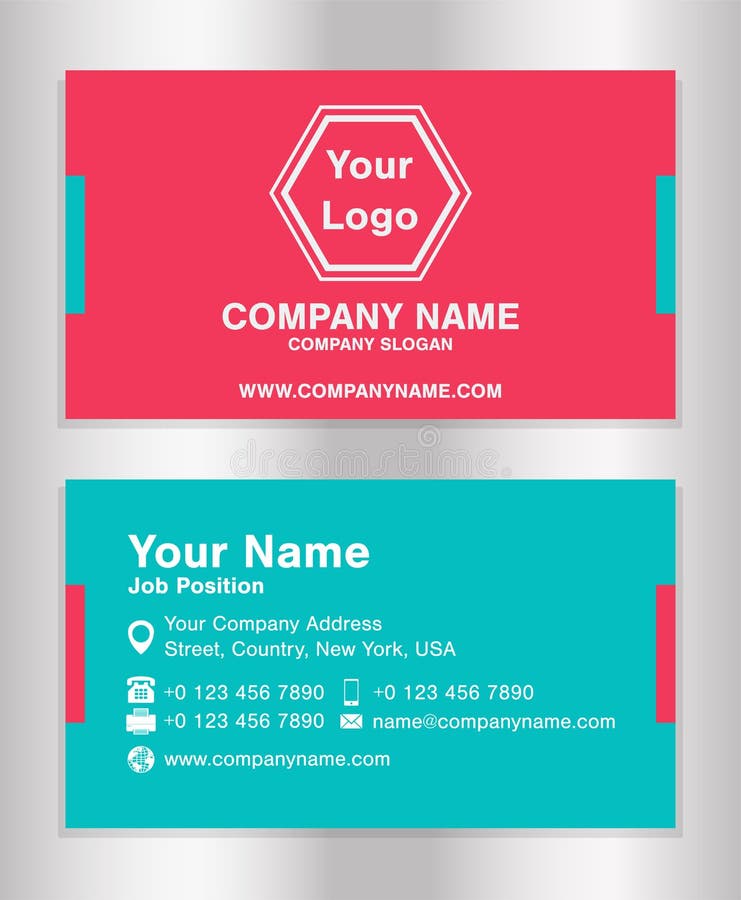 Simple Business Name Card Template Vector Stock Vector - Illustration ...