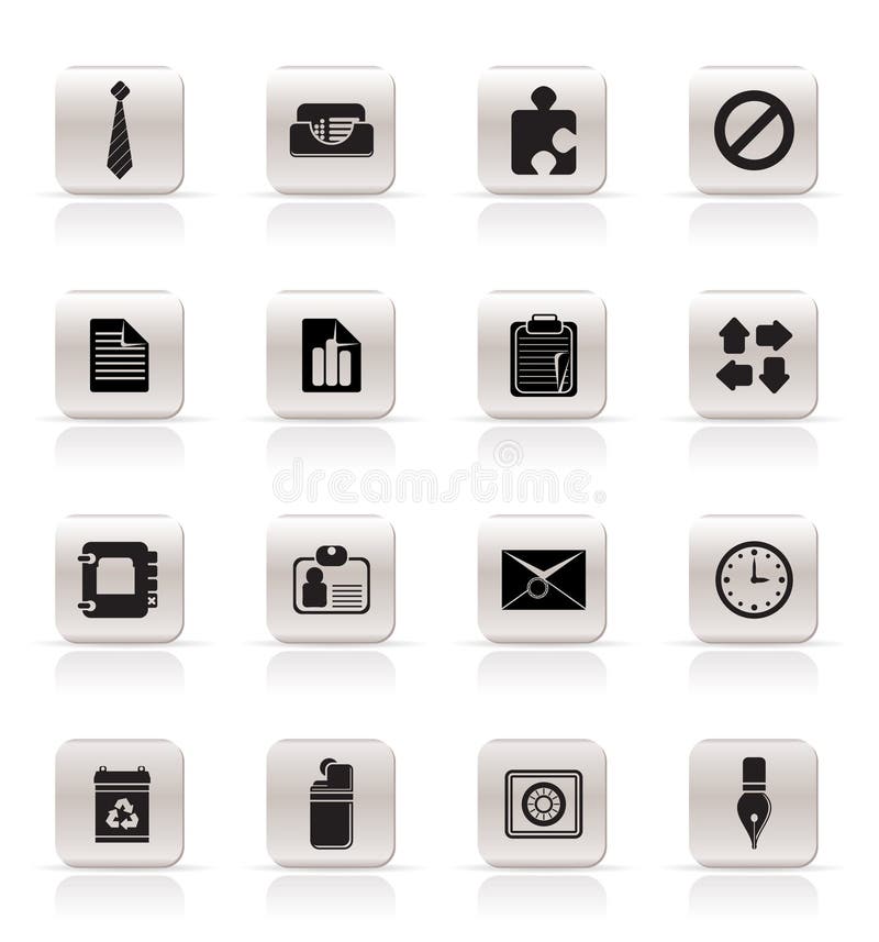 Office and business icons. stock vector. Illustration of hand - 32000383