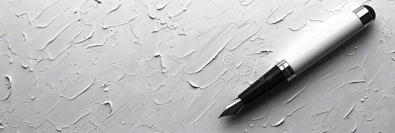 Simple Business Setup with Upright Pen Minimalist Desk Design Stock ...