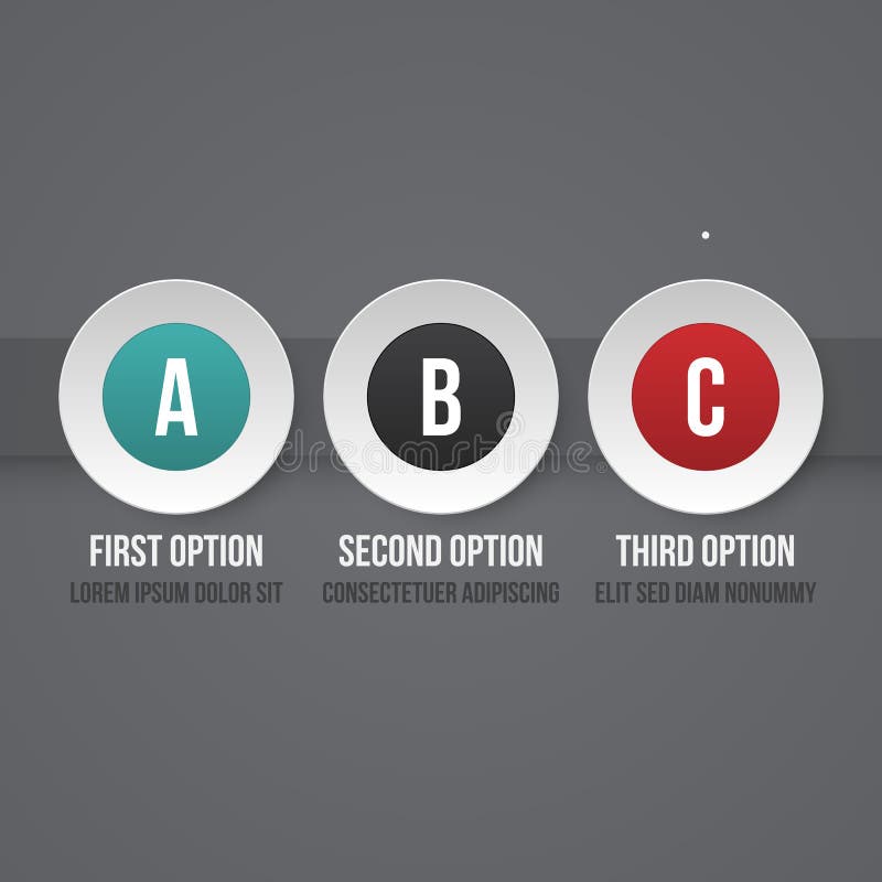 Simple Business Template with Three Options. Stock Vector ...