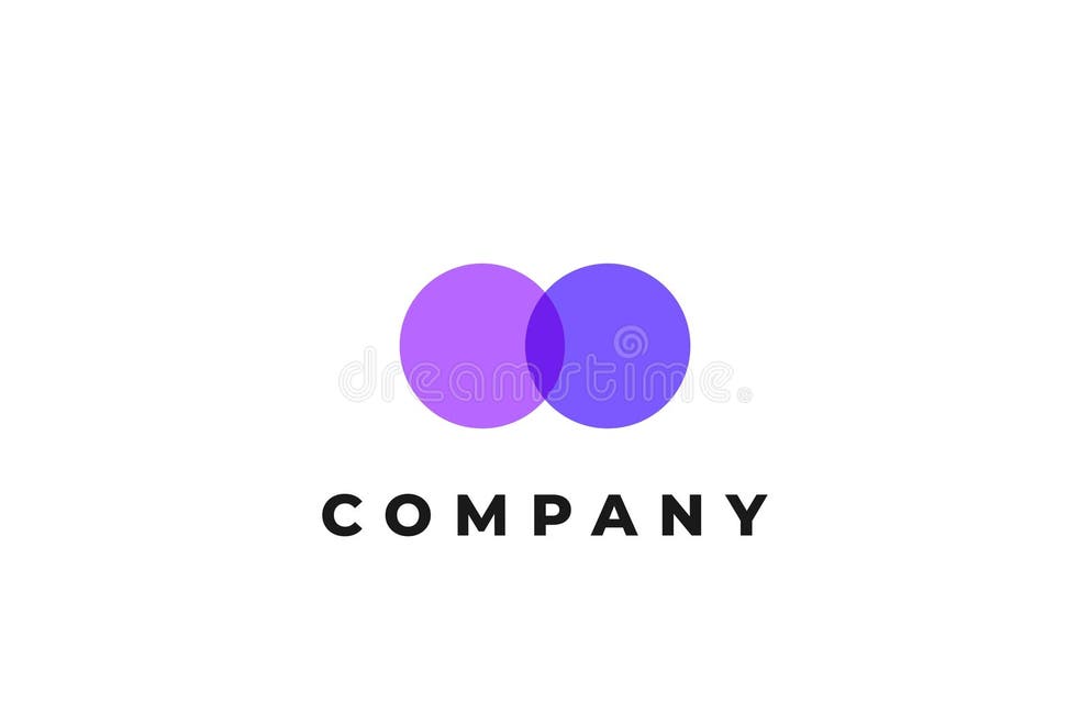 Simple Business Transparent Two Circle Intersection Logo Stock ...