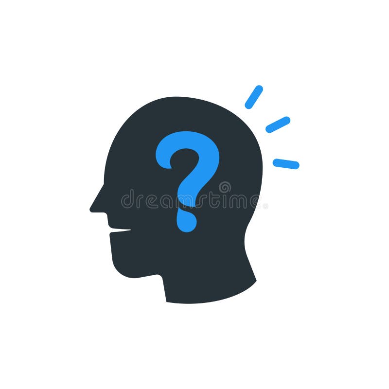 Simple Business Vector of Question Mark Human Head Icon Design T Stock ...