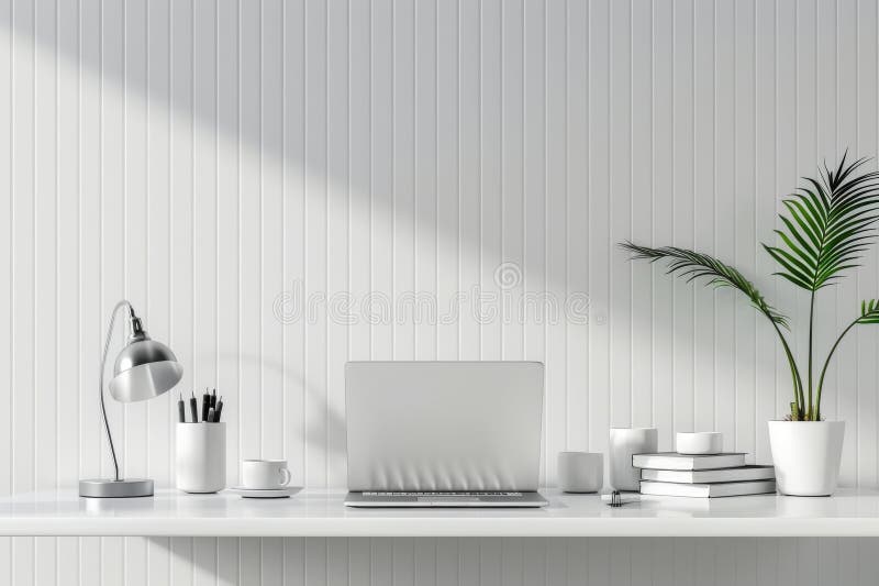 Simple Business Workspace with Minimalistic Office Supplies. Stock ...