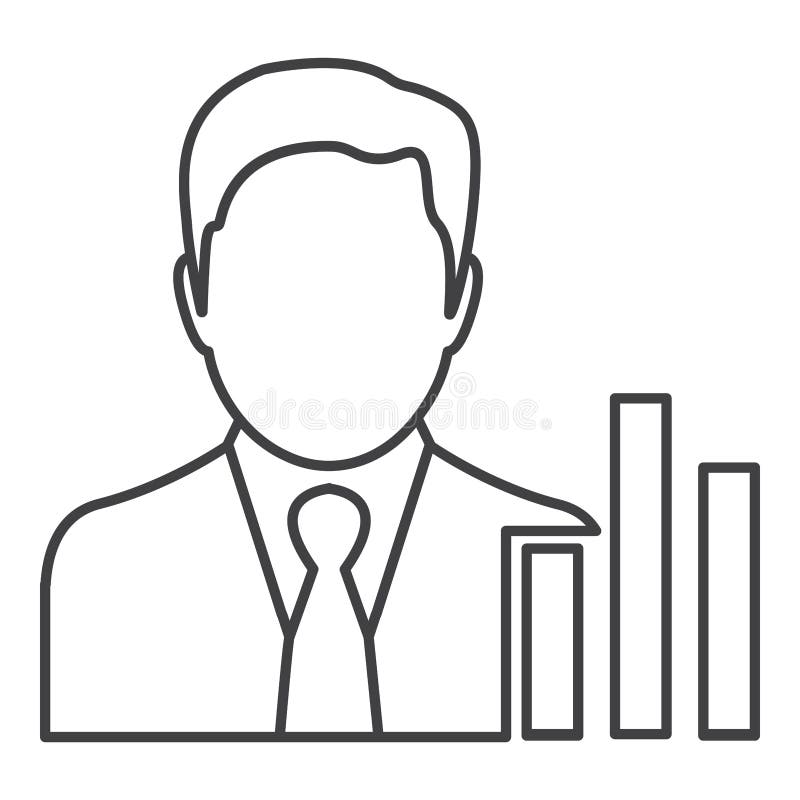 Simple businessman avatar stock vector. Illustration of icon - 258023265