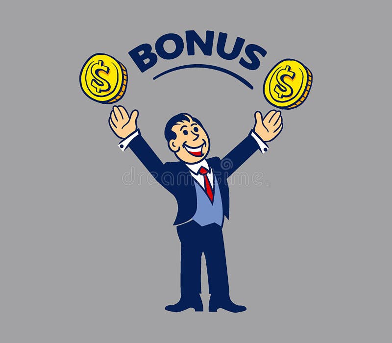 Businessman Happy Get Money Bonus Stock Vector - Illustration of grow ...