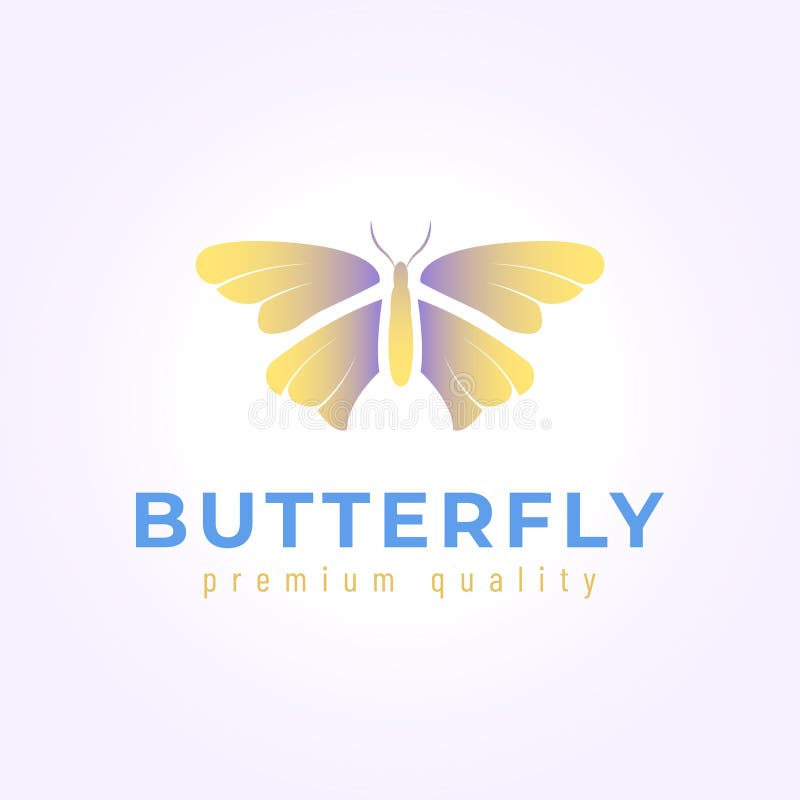 Simple Butterfly Icon Logo with Torn Wings, Dragonfly and Butterfly ...
