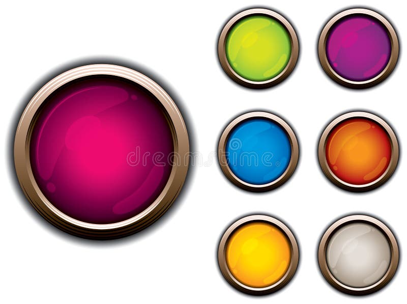 Simple Button stock vector. Illustration of vector, reflect - 27479577