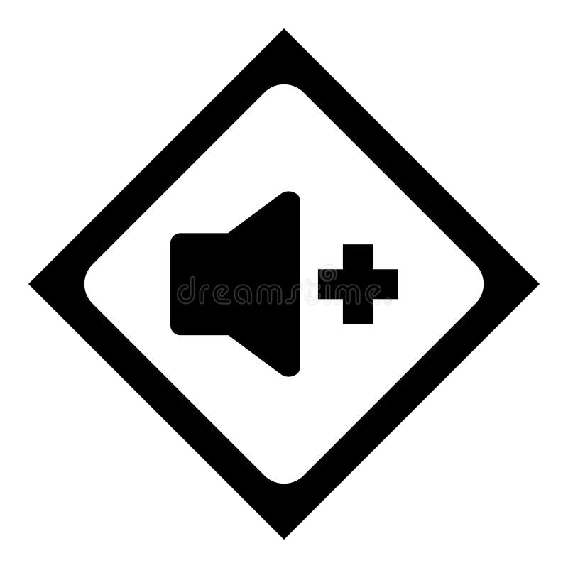Simple Increase Volume Button Stock Vector - Illustration of speaker ...