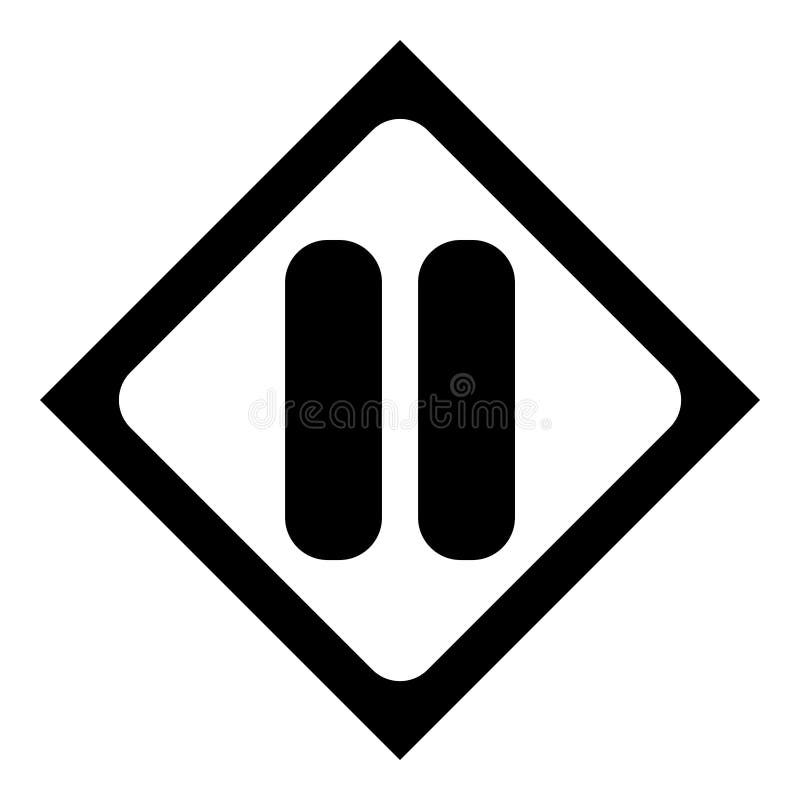 Simple red pause button stock illustration. Illustration of navigator ...