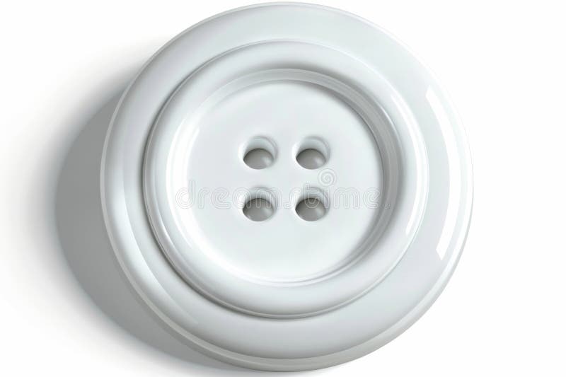 Simple Button on White Background Stock Illustration - Illustration of ...