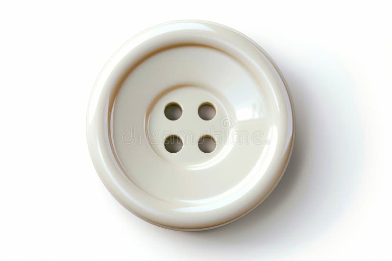 Simple Button on White Background Stock Illustration - Illustration of ...