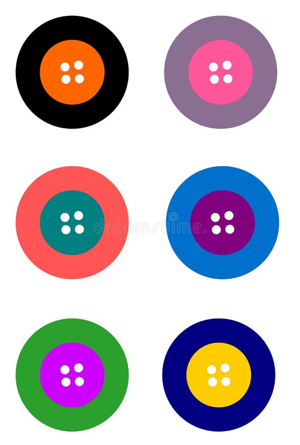 Ten simple buttons stock vector. Illustration of clipped - 97704716