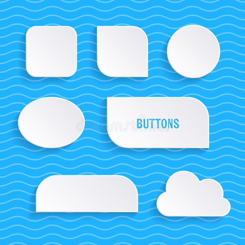 Simple blank buttons. stock vector. Illustration of button - 25920160