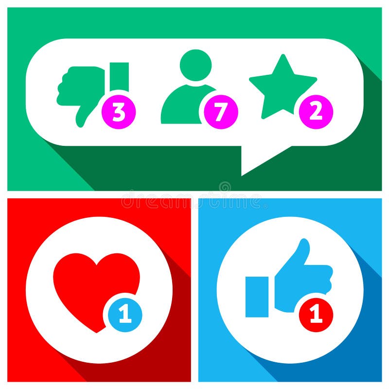 Simple Buttons with User Feedback Social Network Stock Vector ...