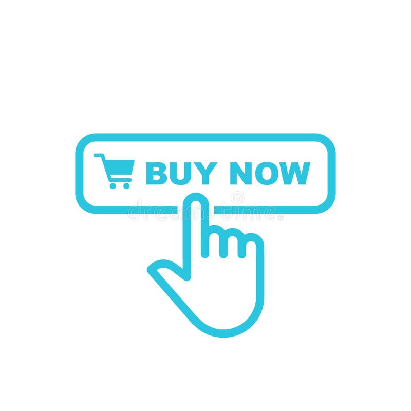 Simple Buy Now Button. Isolated on White Stock Vector - Illustration of ...