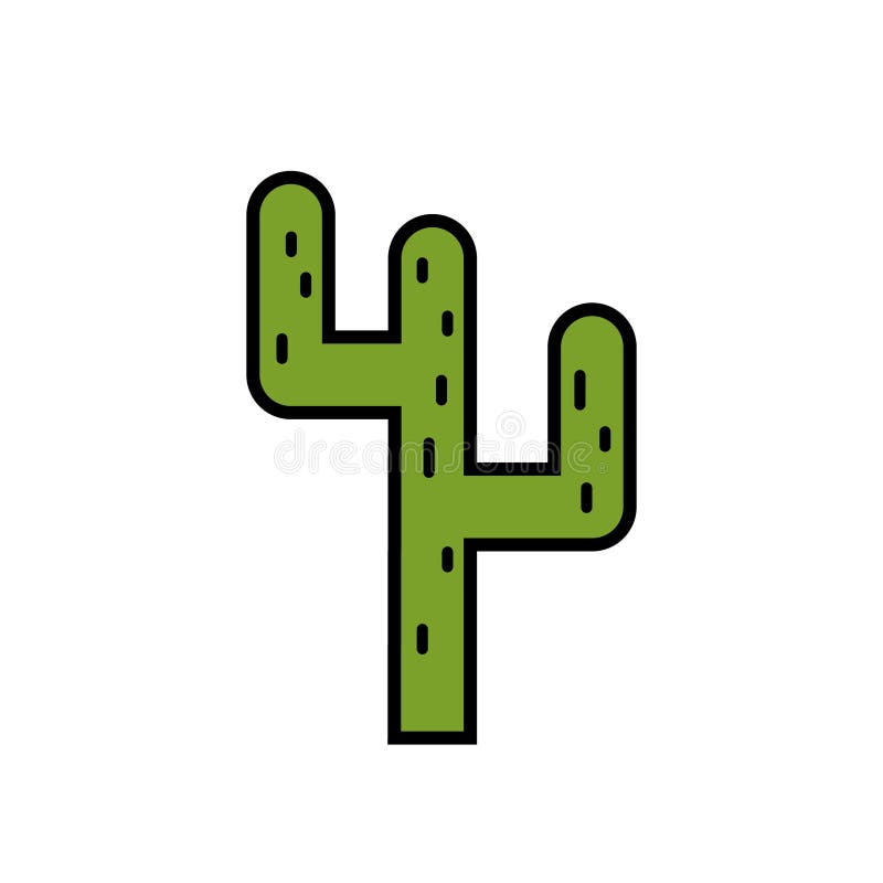 Simple Cactus Icon. Plant Icon Stock Illustration - Illustration of ...