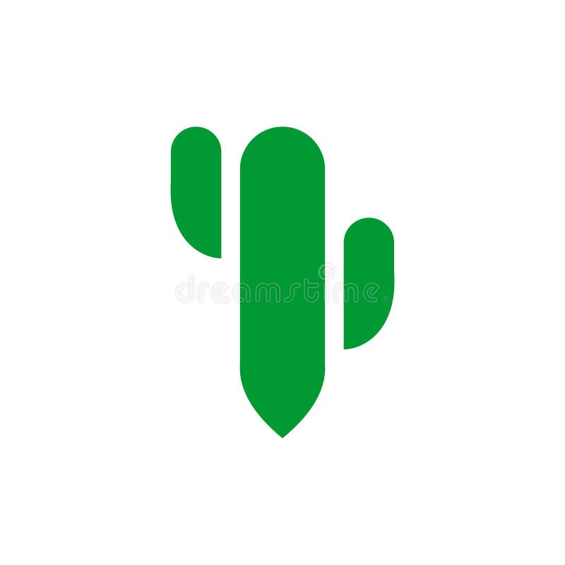 Simple Cactus Vector Illustration, Linear Style Pictogram Icon, Stock ...
