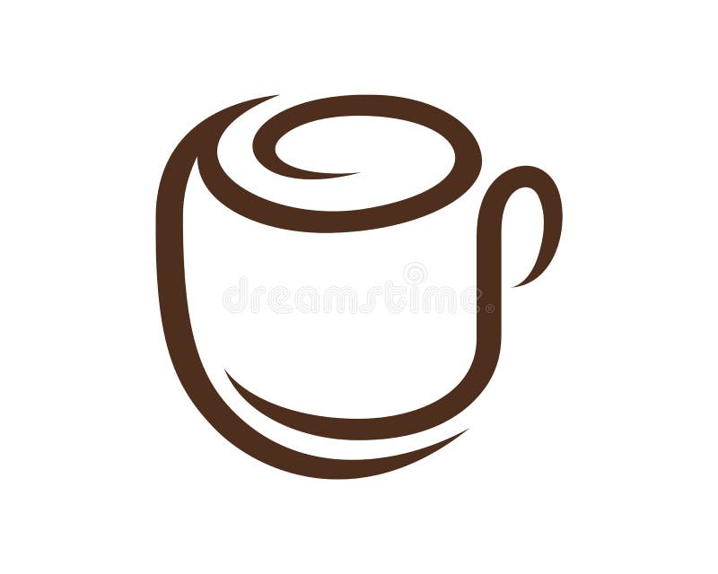 Simple Cafe, Coffee and Mug Symbol Stock Vector - Illustration of dark ...