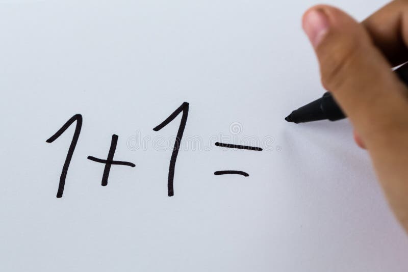 Simple calculation stock photo. Image of fingers, homework - 53496518