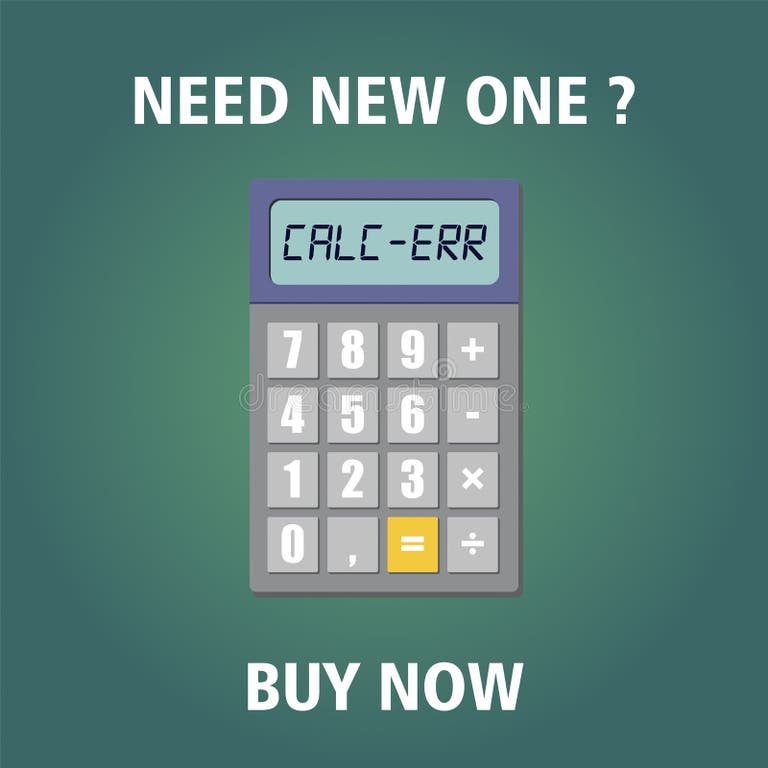 Simple Vector Calculator with Colors for Web and Error on Display. Buy ...