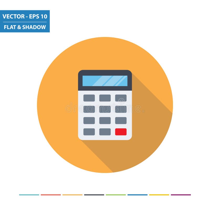 Simple Calculator Flat Icon Stock Vector - Illustration of digital ...