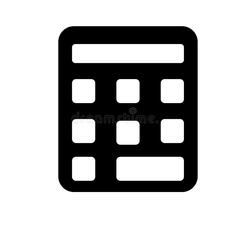 Simple calculator icon stock illustration. Illustration of button ...