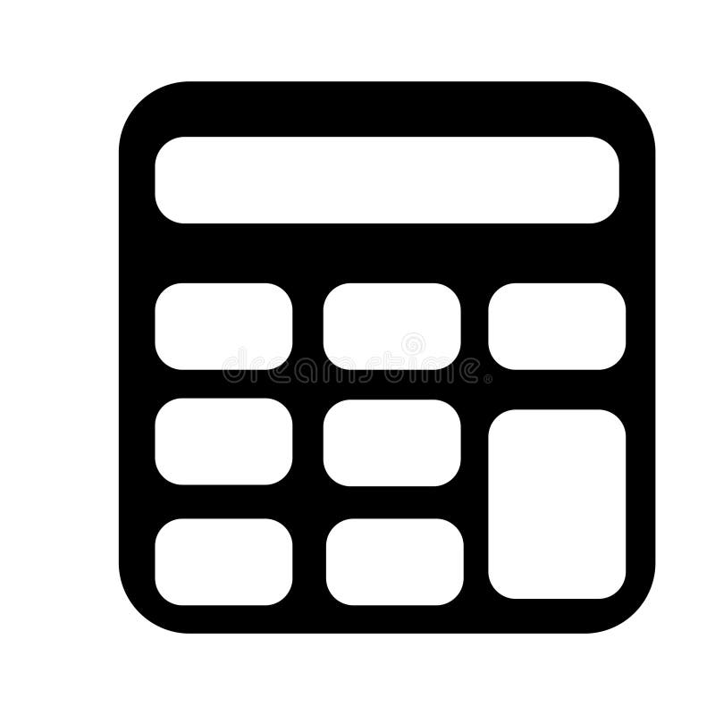Simple calculator icon stock illustration. Illustration of button ...
