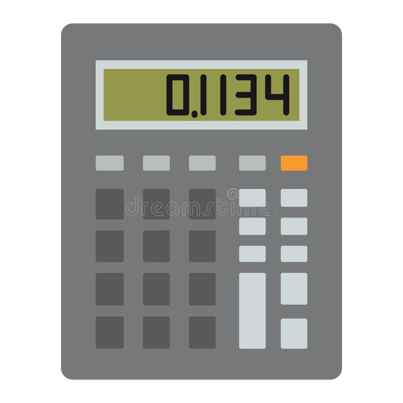 Simple Calculator with Numbers Icon for Students Stock Photo ...