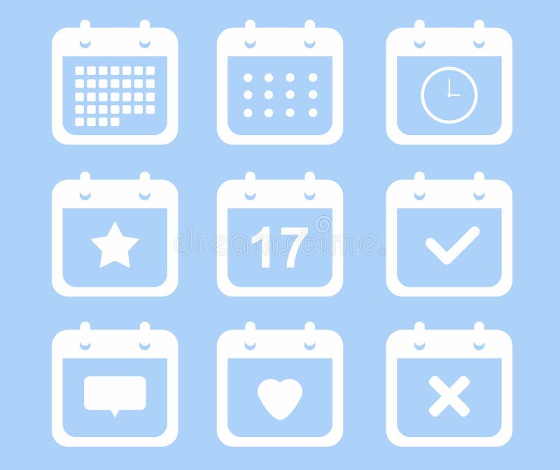 Simple Calendar Icon Design Collection Stock Illustration ...