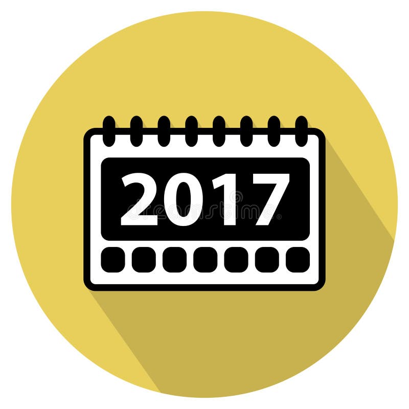 Simple 2017 Calendar icon stock vector. Illustration of organizer ...